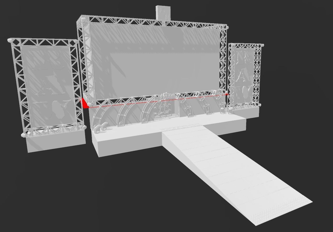 WWF RAW 2000 Stage 3D model 3D printable | CGTrader