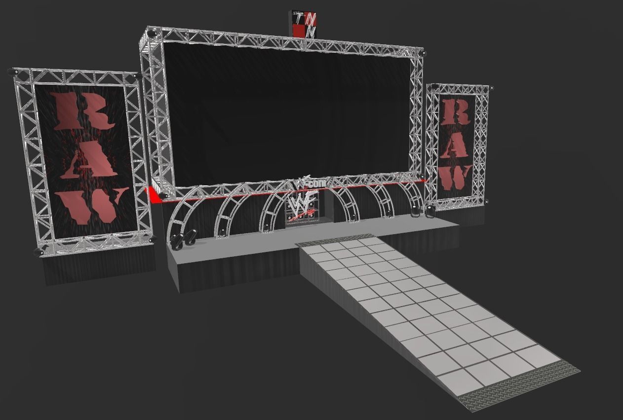WWF RAW 2000 Stage 3D model 3D printable | CGTrader