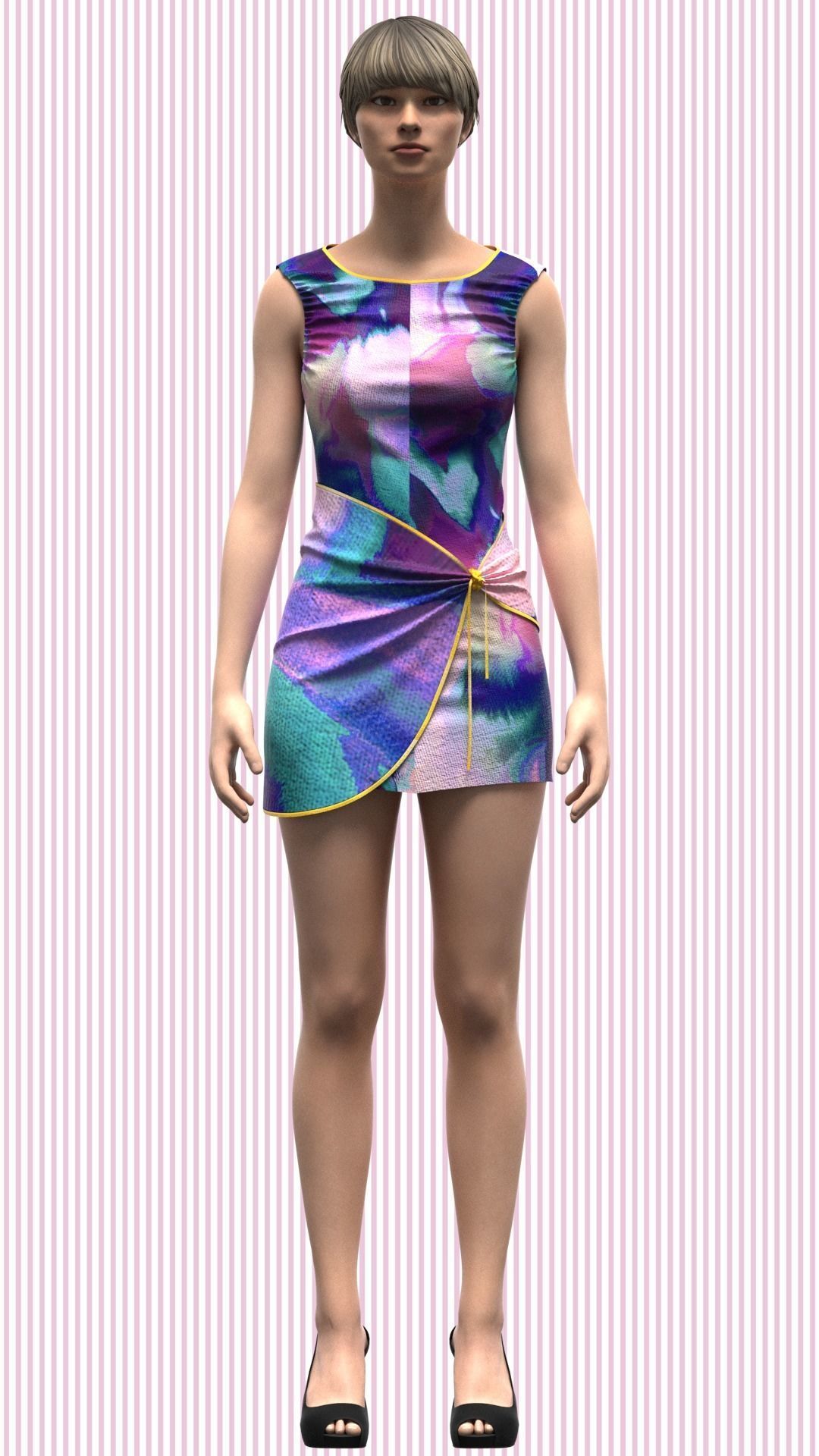 3D model Womens fancy dress VR / AR / low-poly | CGTrader