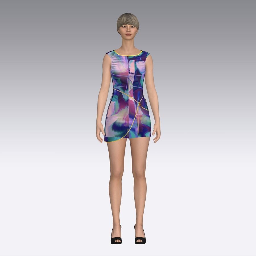 3D model Womens fancy dress VR / AR / low-poly | CGTrader