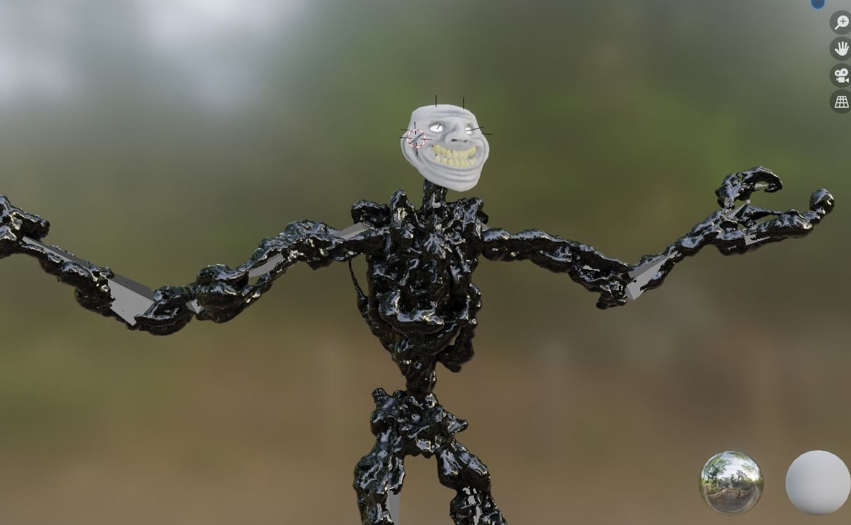 Trollface Monster 3D model rigged | CGTrader