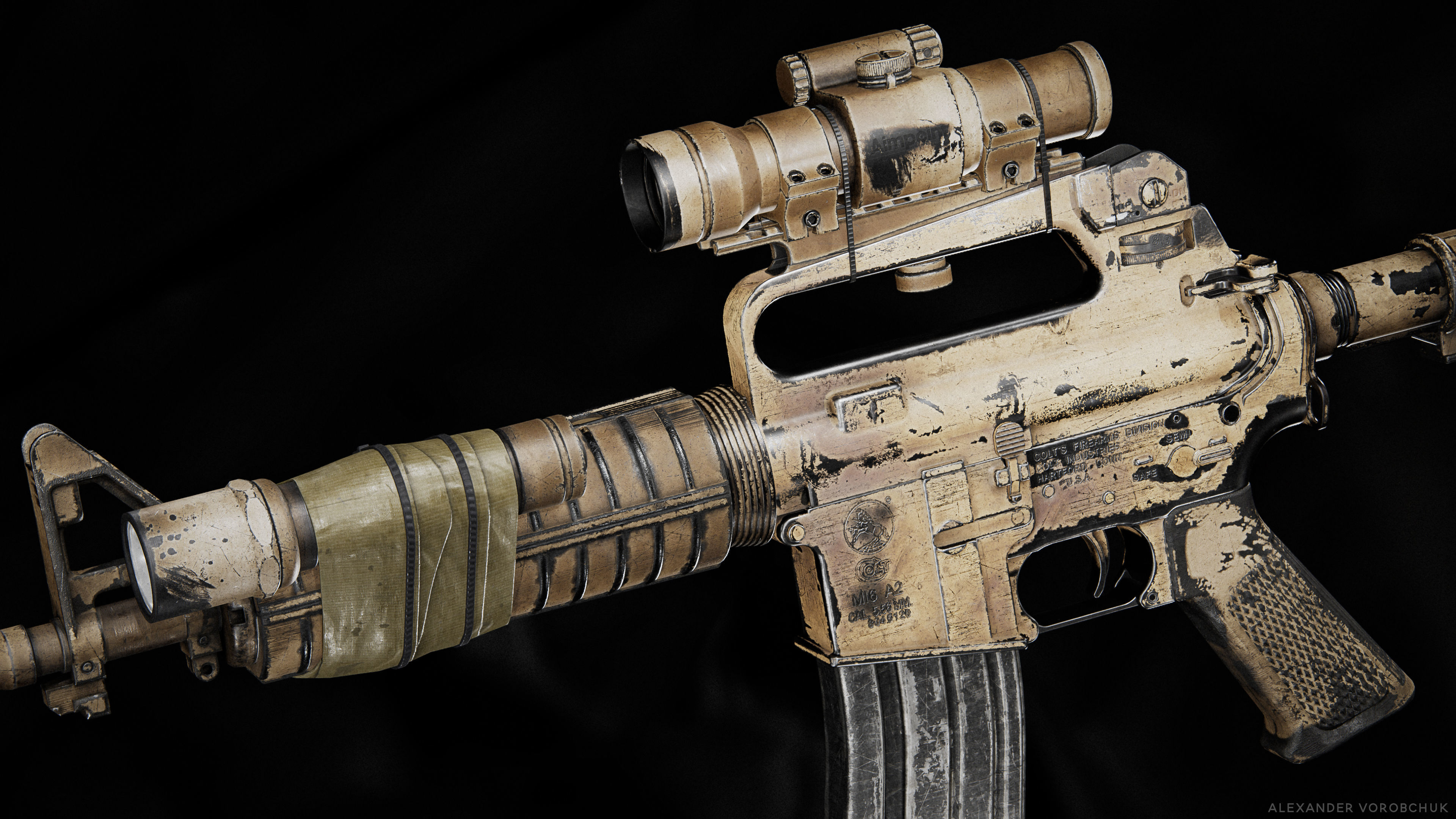 3D model M16A2 Gordon Carbine VR / AR / low-poly | CGTrader