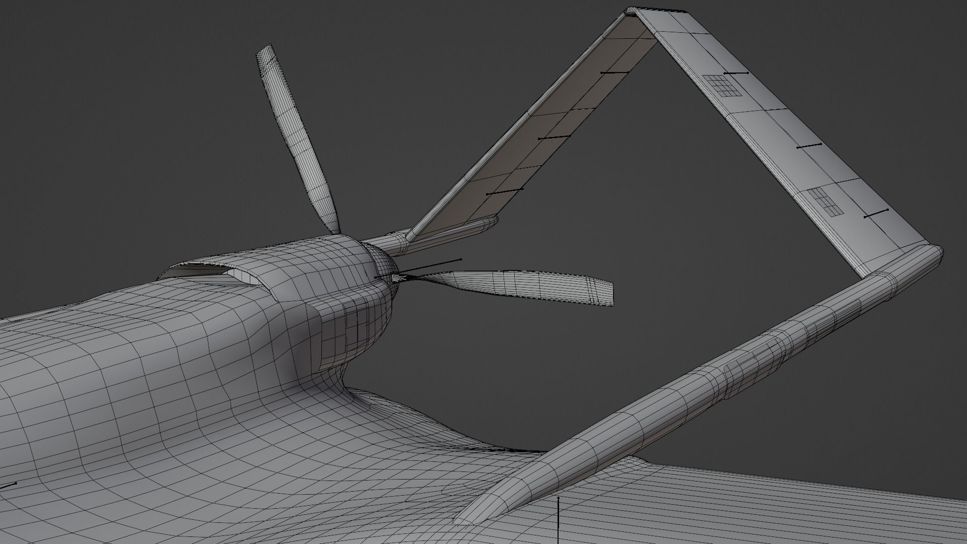 3D model Bayraktar TB3 Unmanned Combat Aerial Vehicle VR / AR / low ...