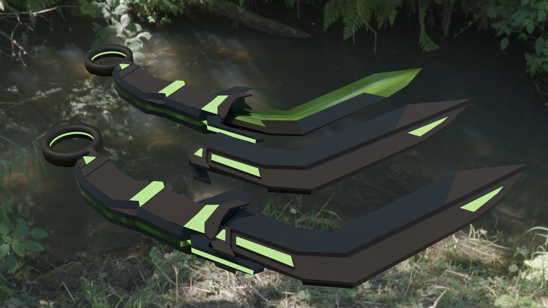 3D model Neon Tactical Karambit VR / AR / low-poly | CGTrader