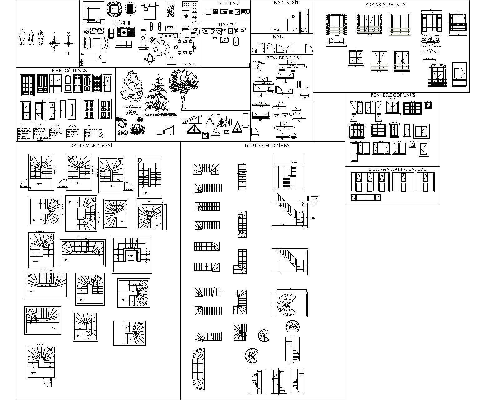 2d architectural archive free 3D model | CGTrader