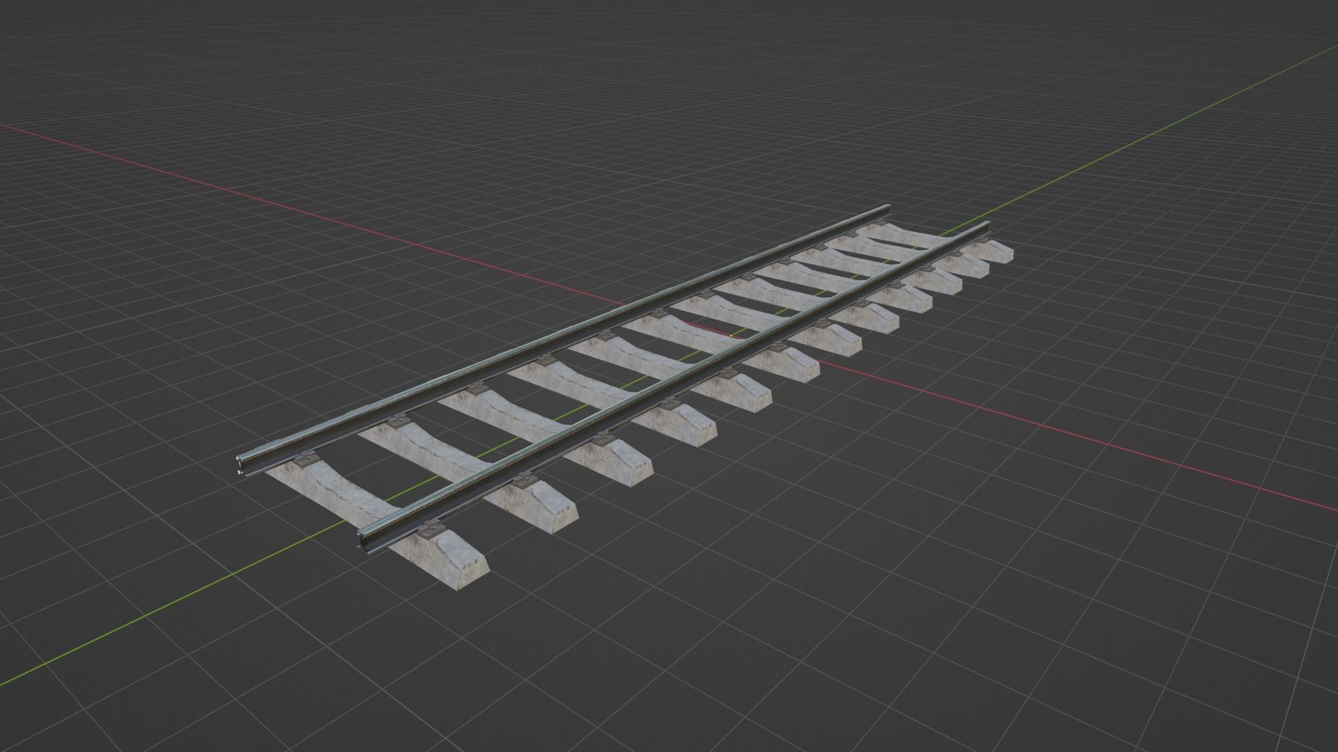 Railroad train track with metal rails free 3D model | CGTrader
