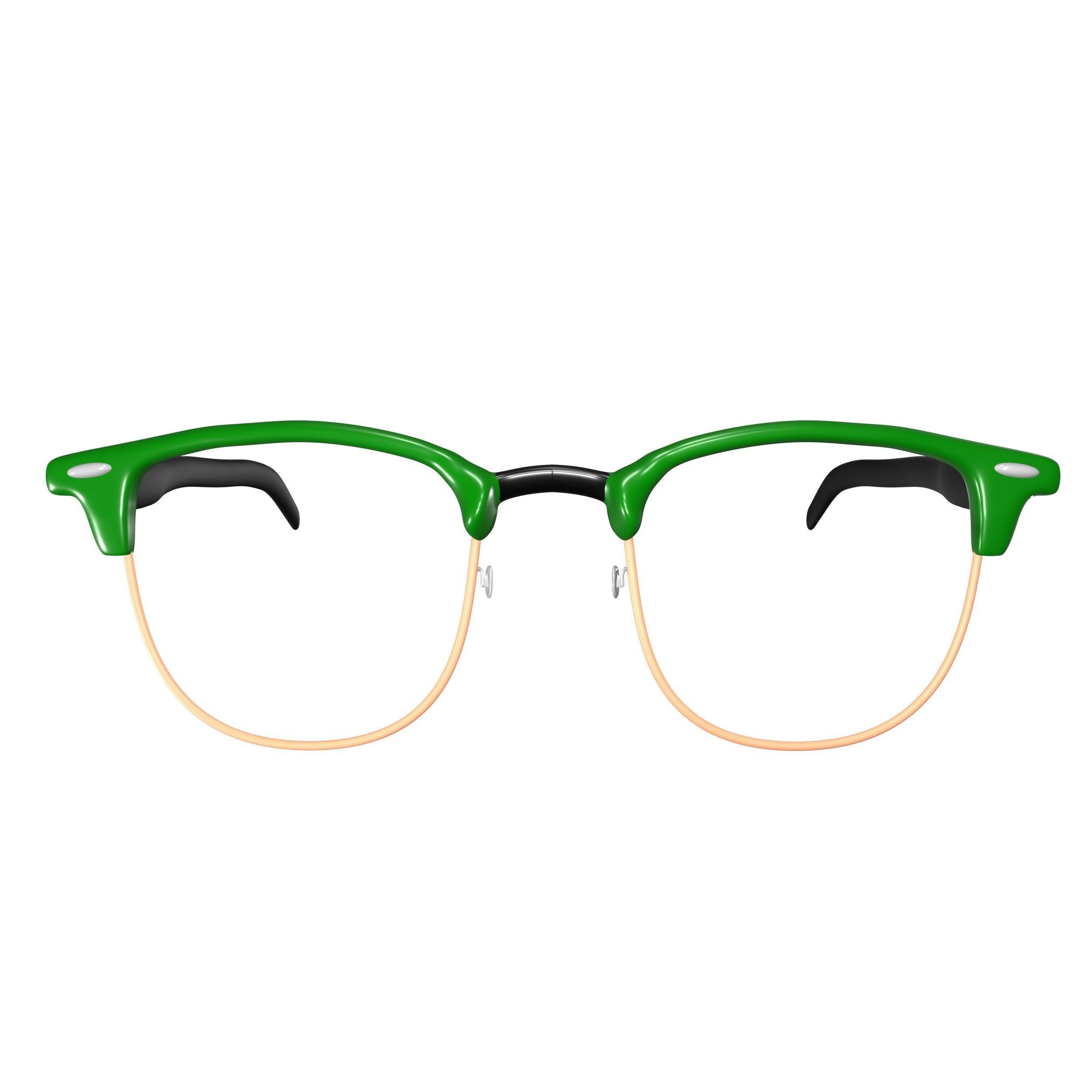 3D Oval Glasses 3D print model free 3D model 3D printable | CGTrader