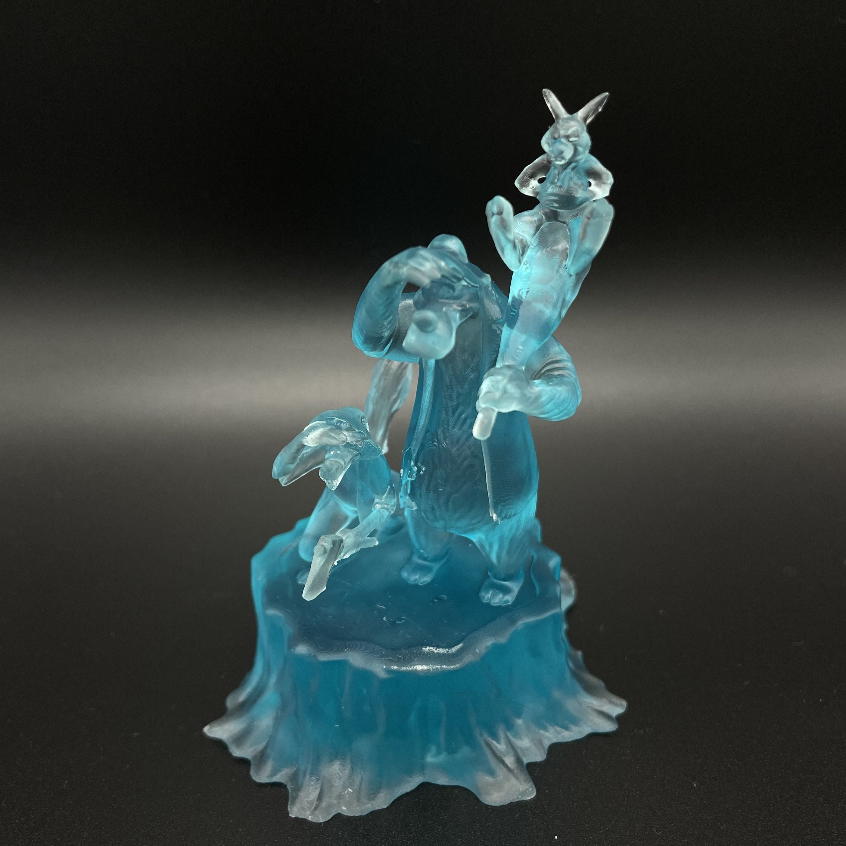 Splash Mountain Statue with Brer Fox Brer Bear and Brer Rabbit 3D model ...