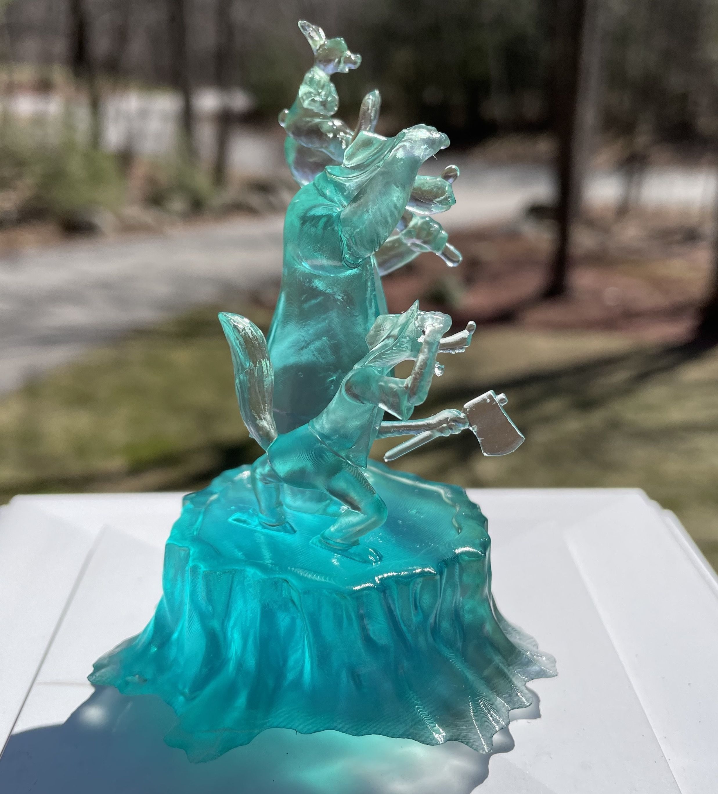 Splash Mountain Statue with Brer Fox Brer Bear and Brer Rabbit 3D model ...