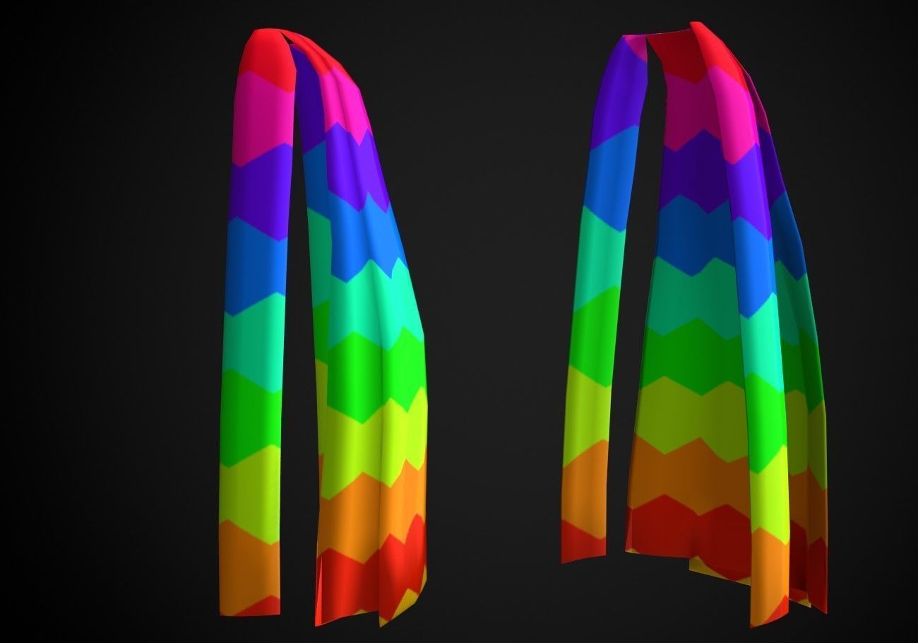3D model colorful cape VR / AR / low-poly | CGTrader