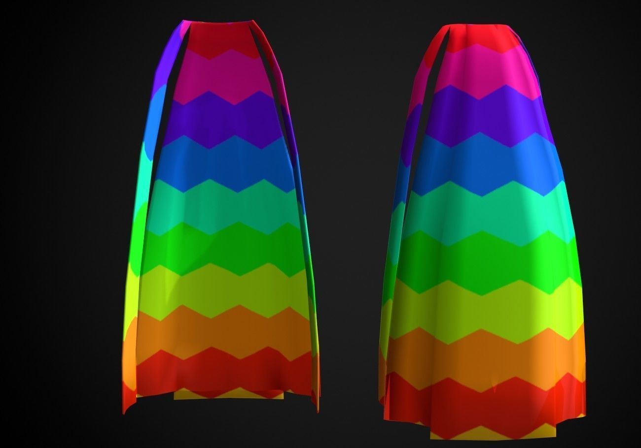 3D model colorful cape VR / AR / low-poly | CGTrader