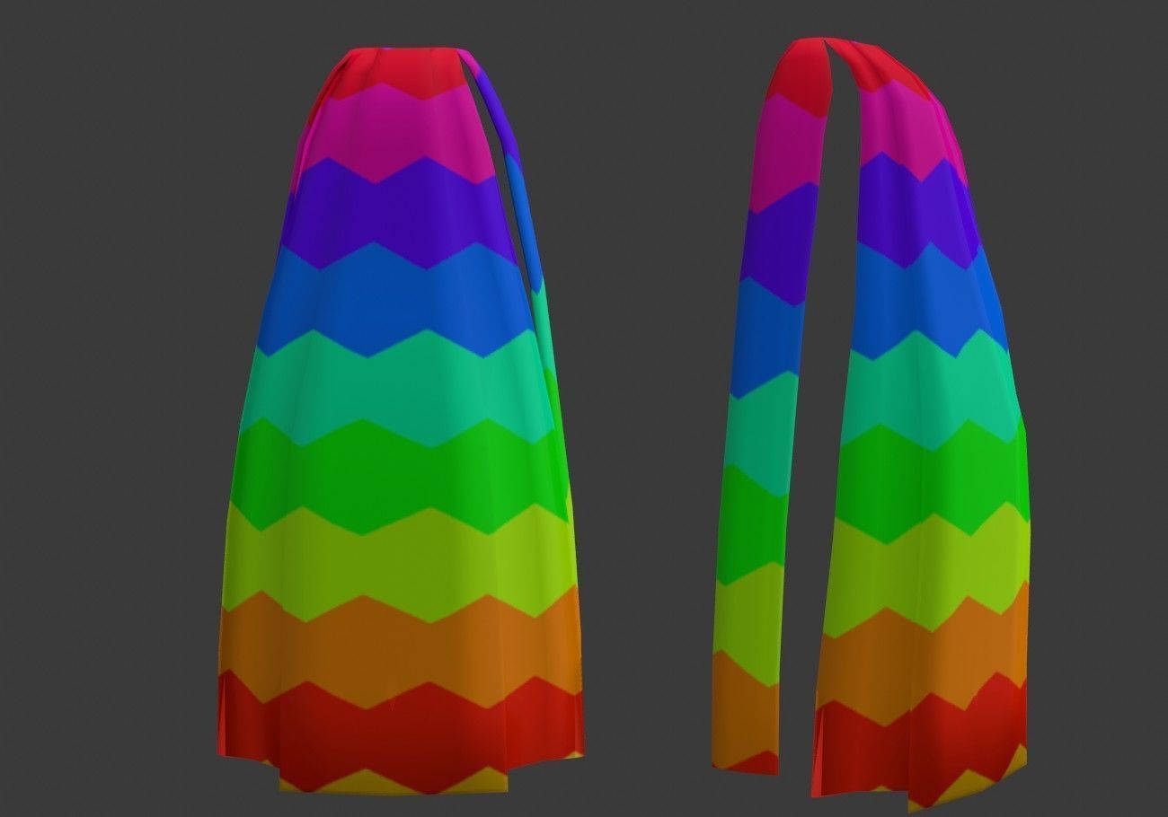 3D model colorful cape VR / AR / low-poly | CGTrader