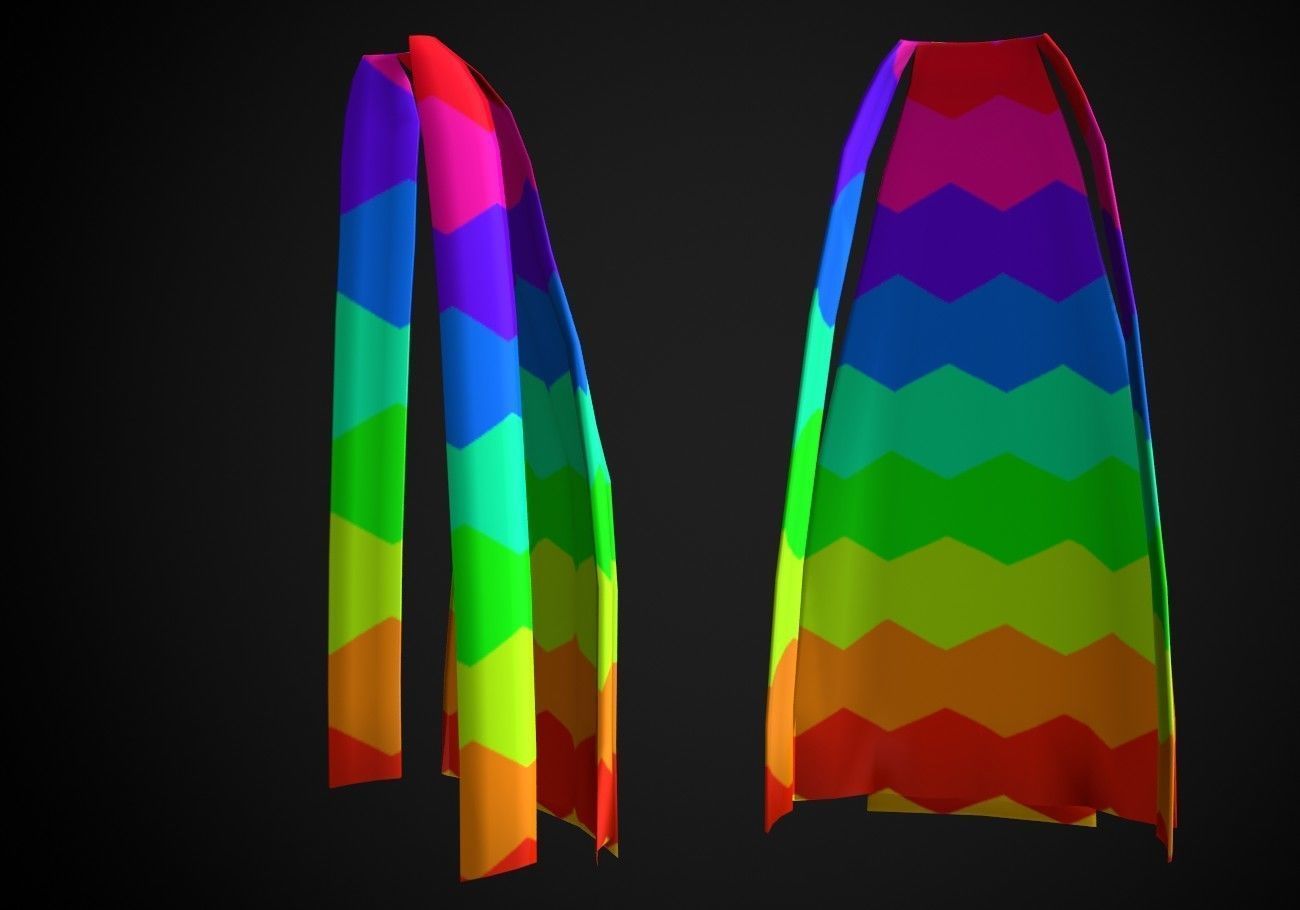 3D model colorful cape VR / AR / low-poly | CGTrader