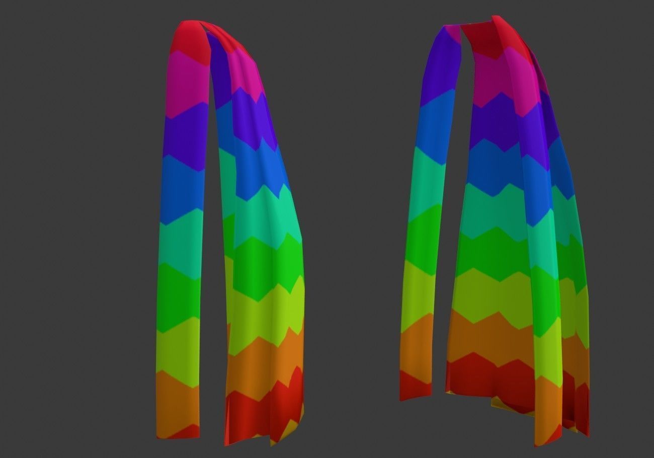 3D model colorful cape VR / AR / low-poly | CGTrader