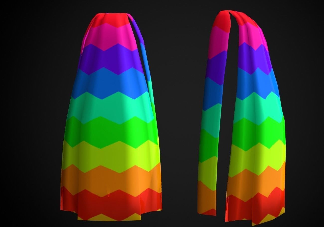 3D model colorful cape VR / AR / low-poly | CGTrader