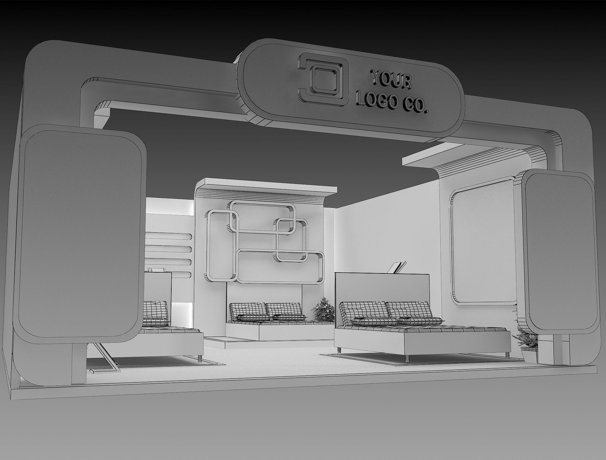 Booth Exhibition Stand a412b 3D model | CGTrader