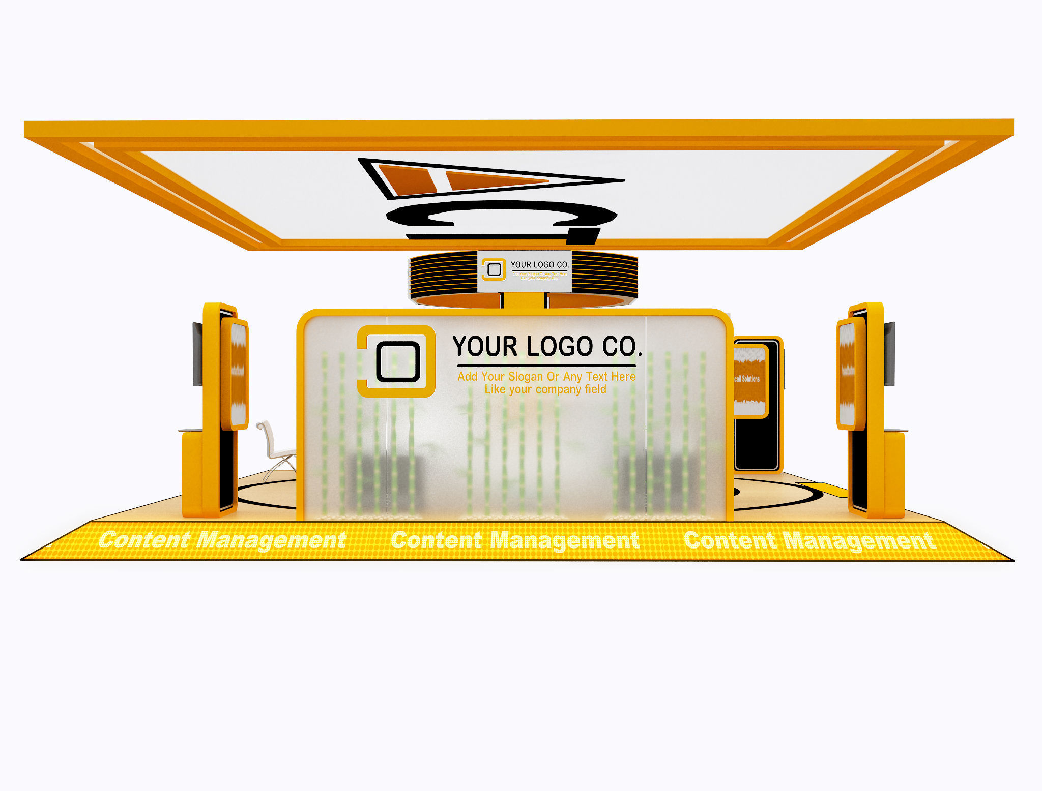 Booth Exhibition Stand a416a 3D model | CGTrader