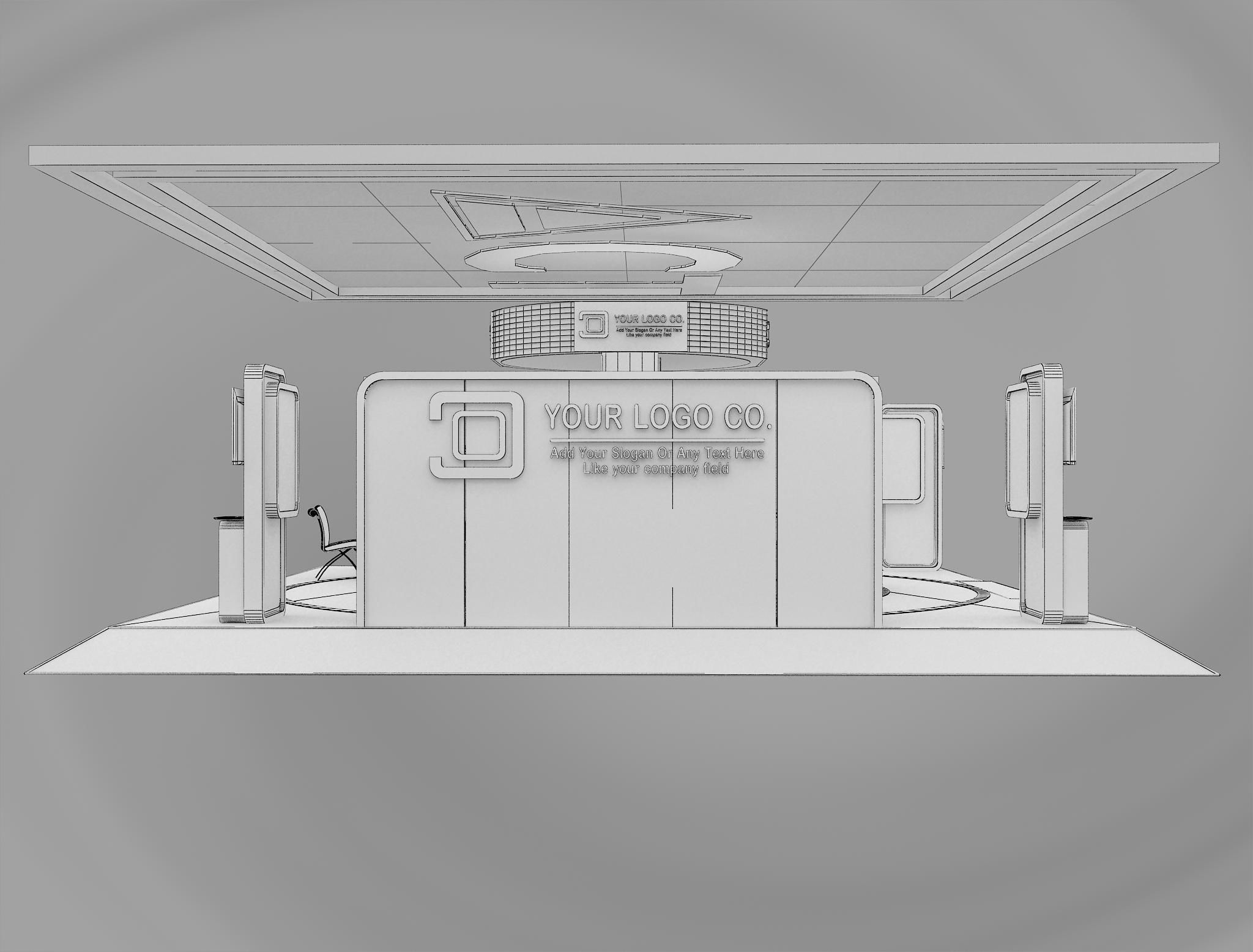 Booth Exhibition Stand a416a 3D model | CGTrader