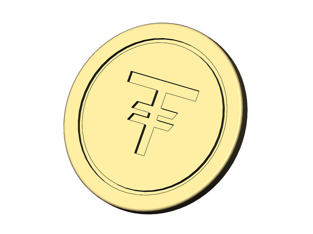 Tiffcoin coin pendant and charm 3D model 3D printable | CGTrader