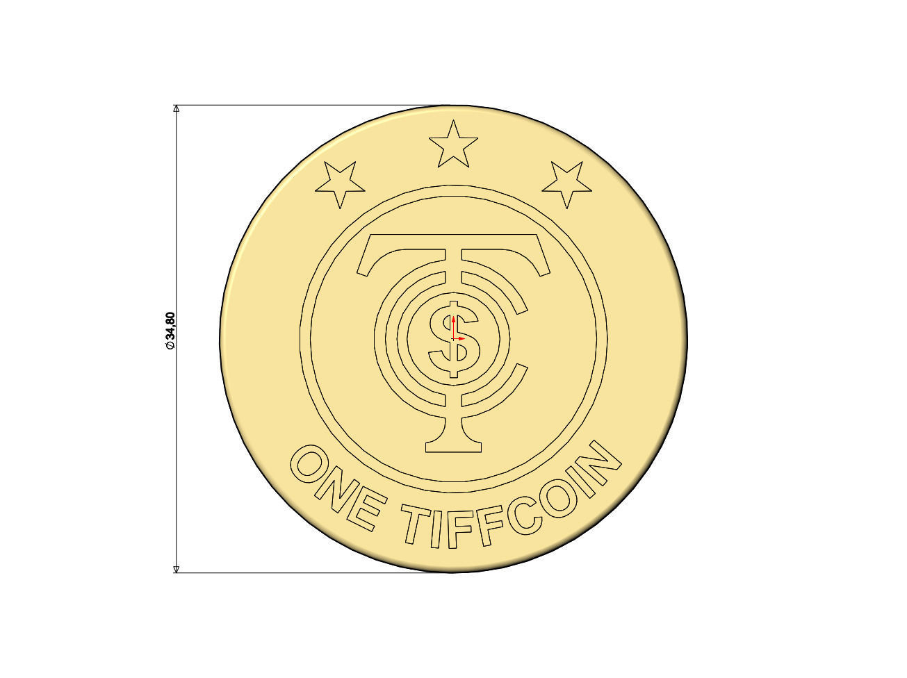 Tiffcoin coin pendant and charm 3D model 3D printable | CGTrader