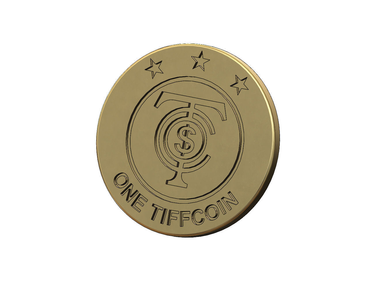 Tiffcoin coin pendant and charm 3D model 3D printable | CGTrader