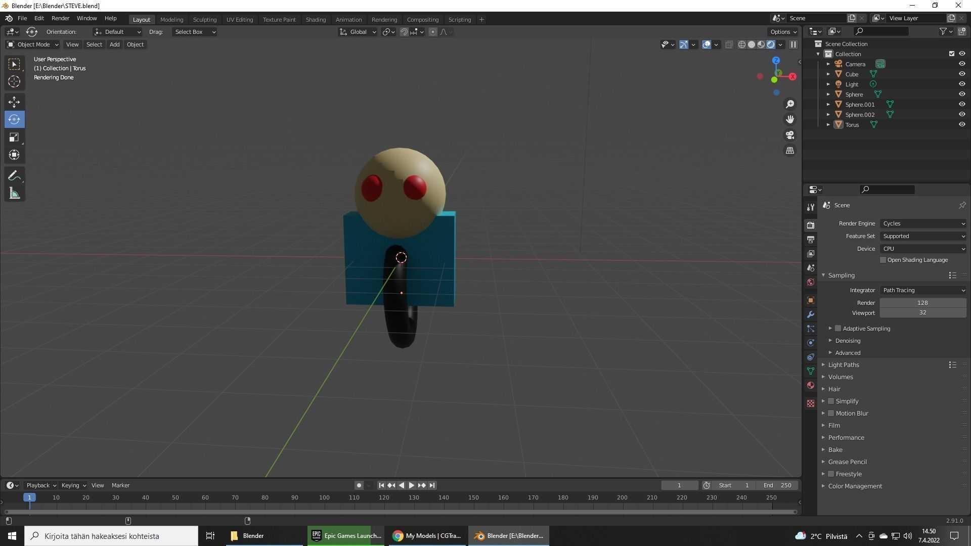 3D model Game Character For Video Game Minecraft 2022 VR / AR / low ...