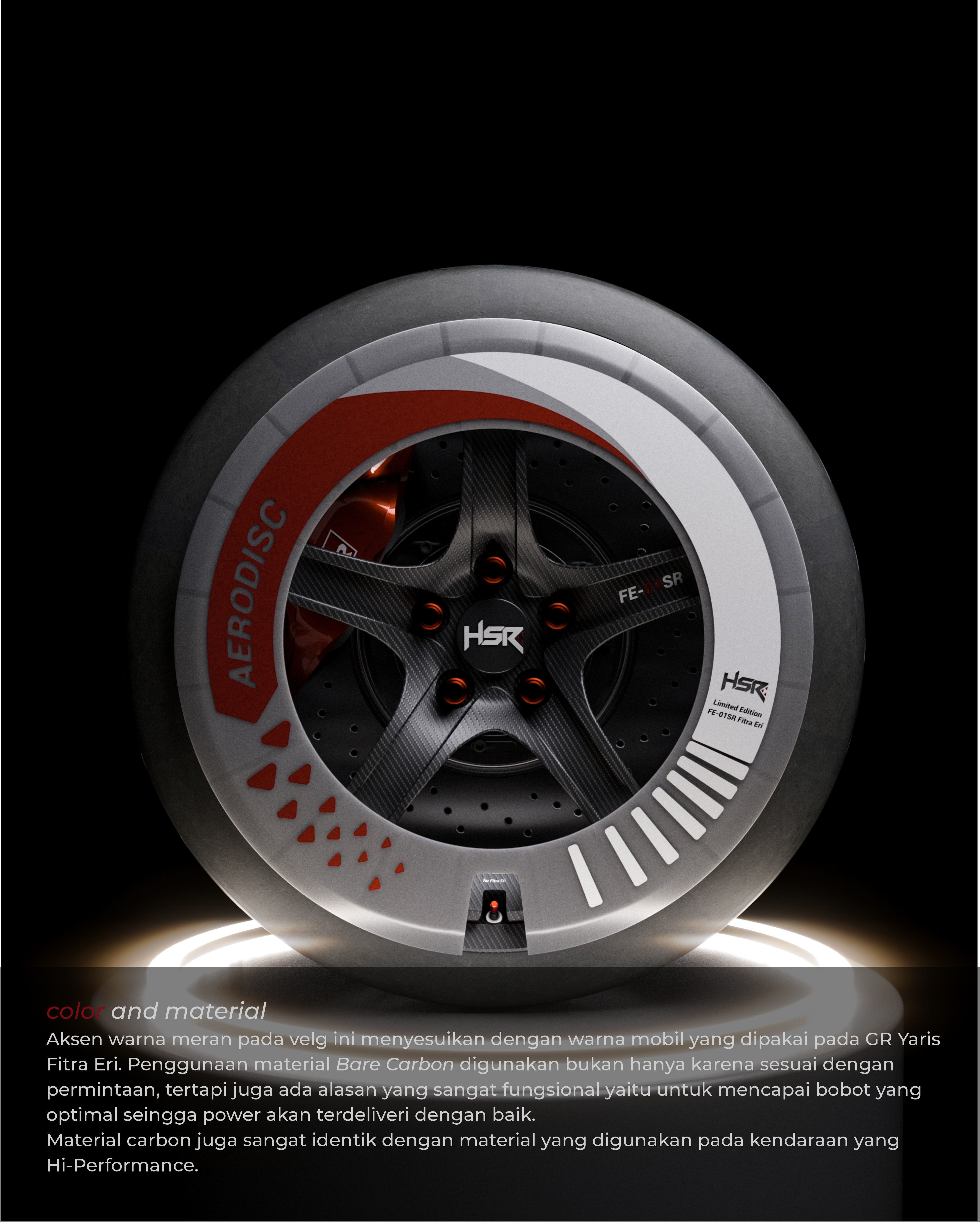RIMS Velg Wheels HSR FE01SR Carbon fiber rotiform ssr oz bbs 3D model ...