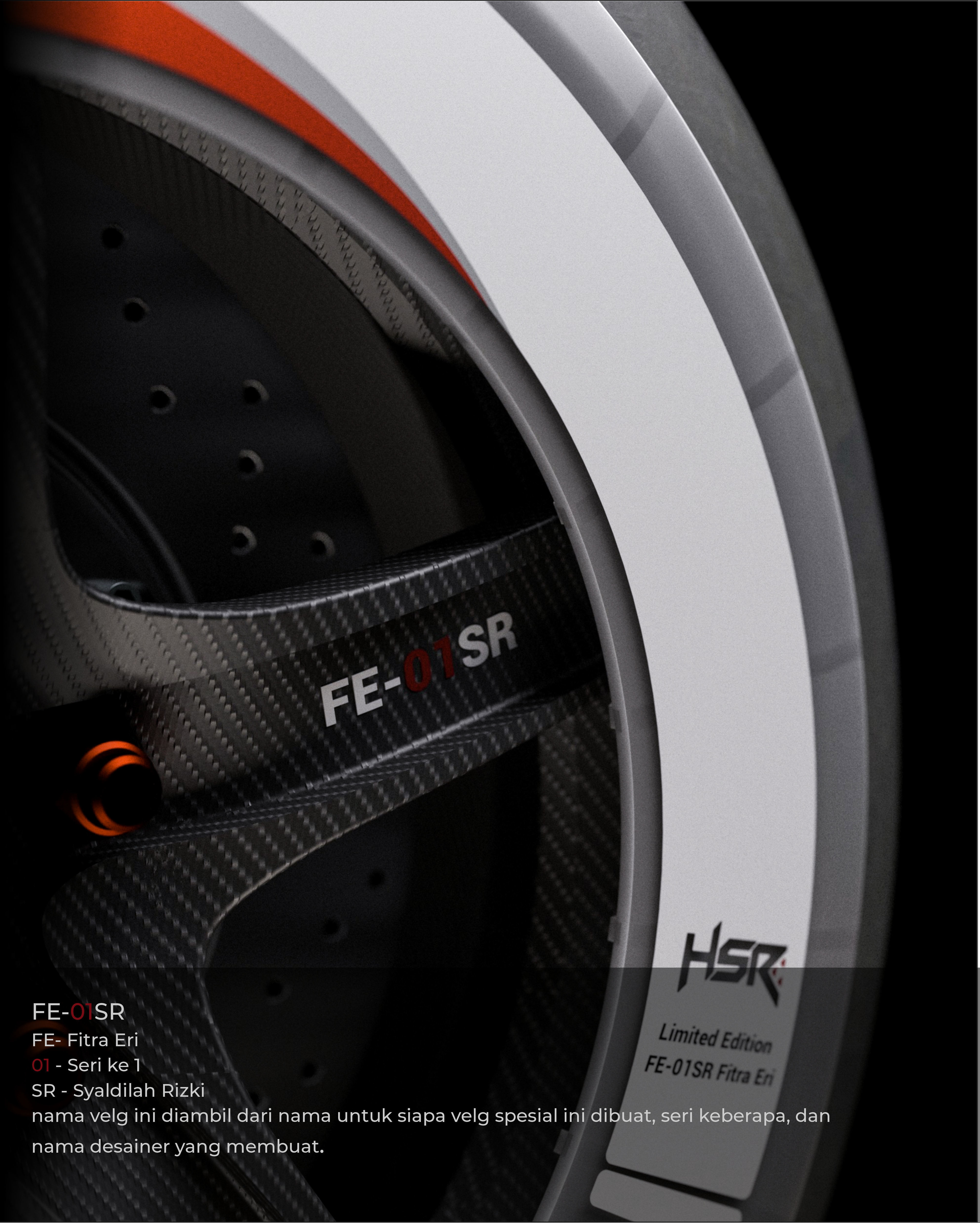 RIMS Velg Wheels HSR FE01SR Carbon fiber rotiform ssr oz bbs 3D model ...