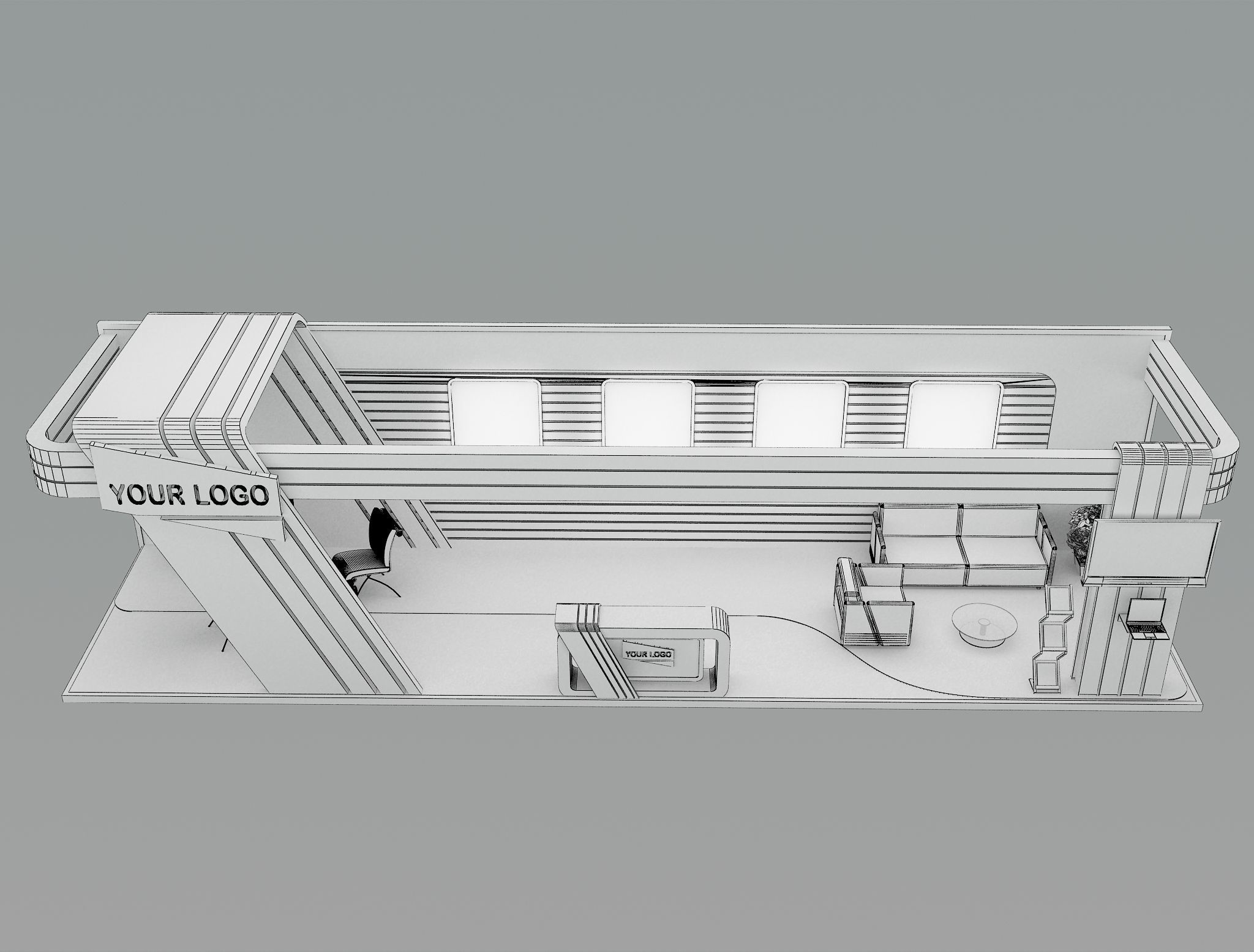 Booth Exhibition Stand a430 3D model | CGTrader