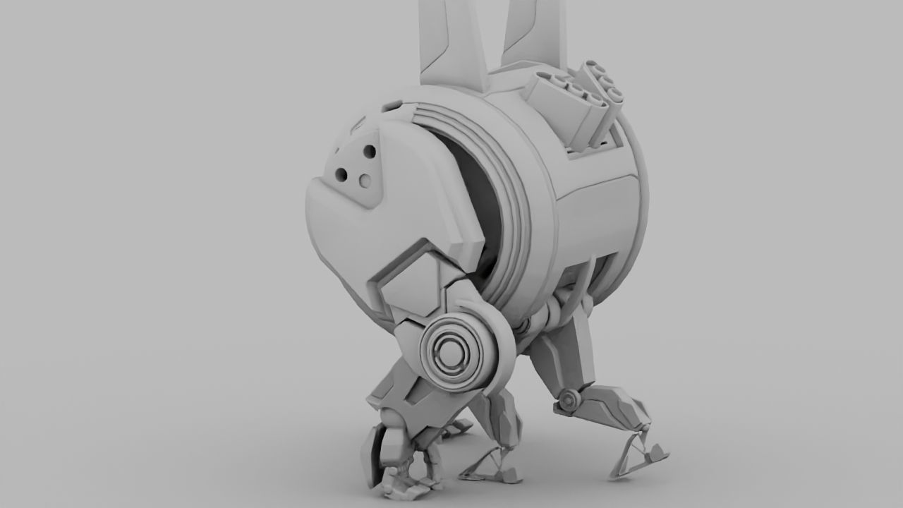 toon robot rigged animated character 3D model animated rigged | CGTrader