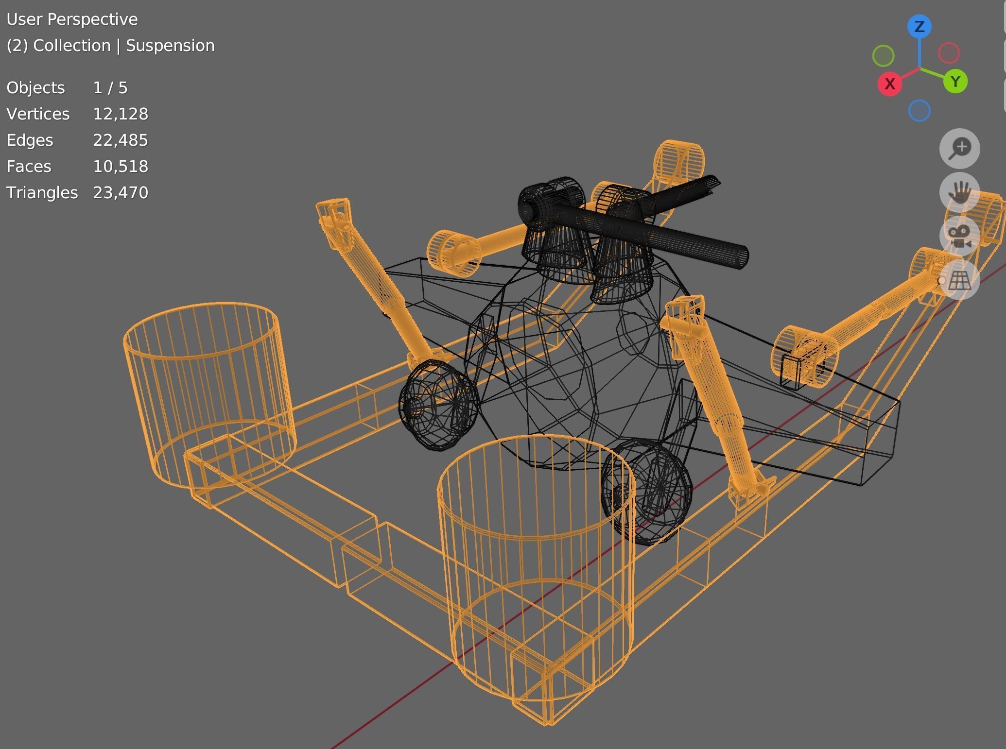 3D model Heavy Rear Truck Axle VR / AR / low-poly | CGTrader