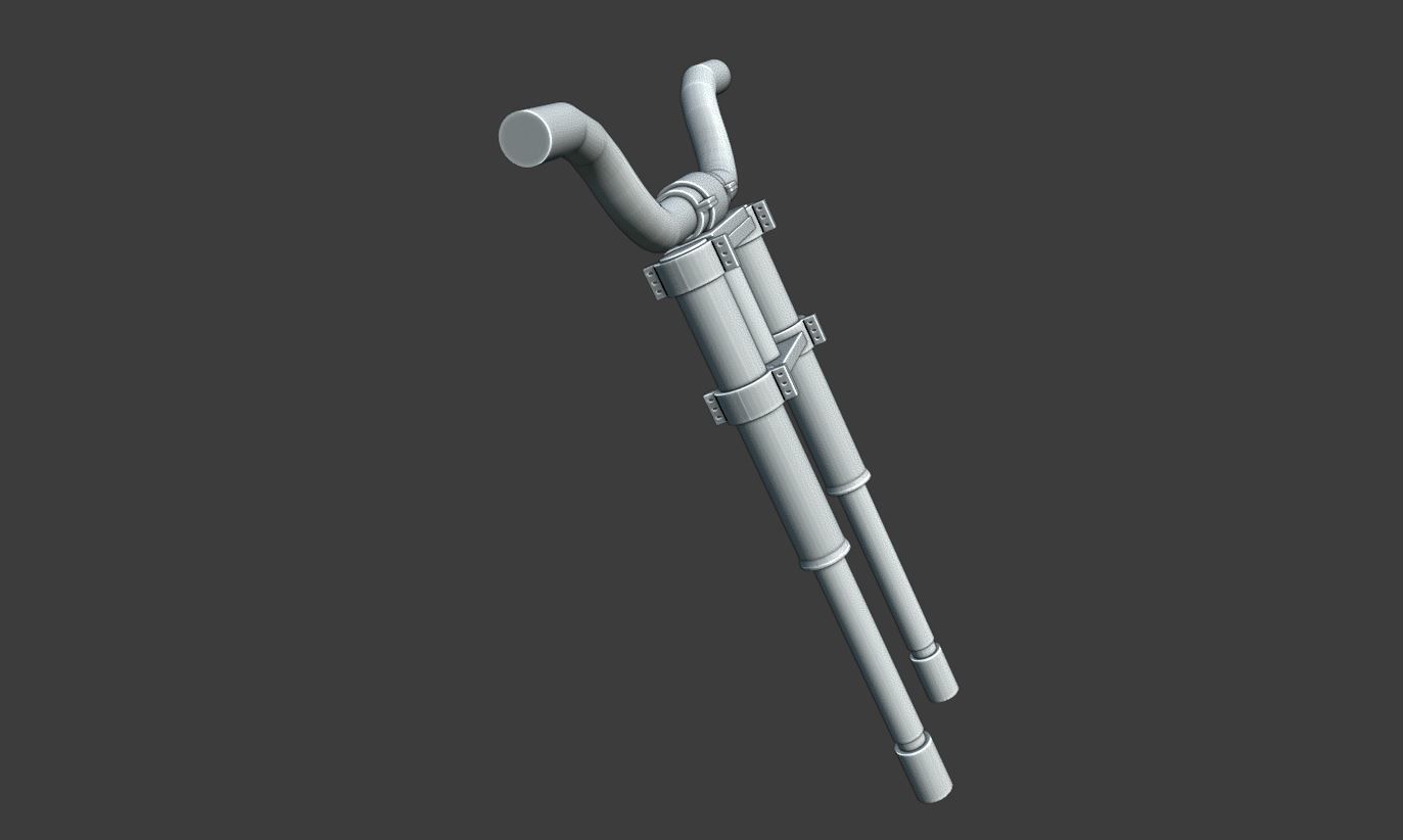Bike Front Fork-HandleBar 3D model | CGTrader