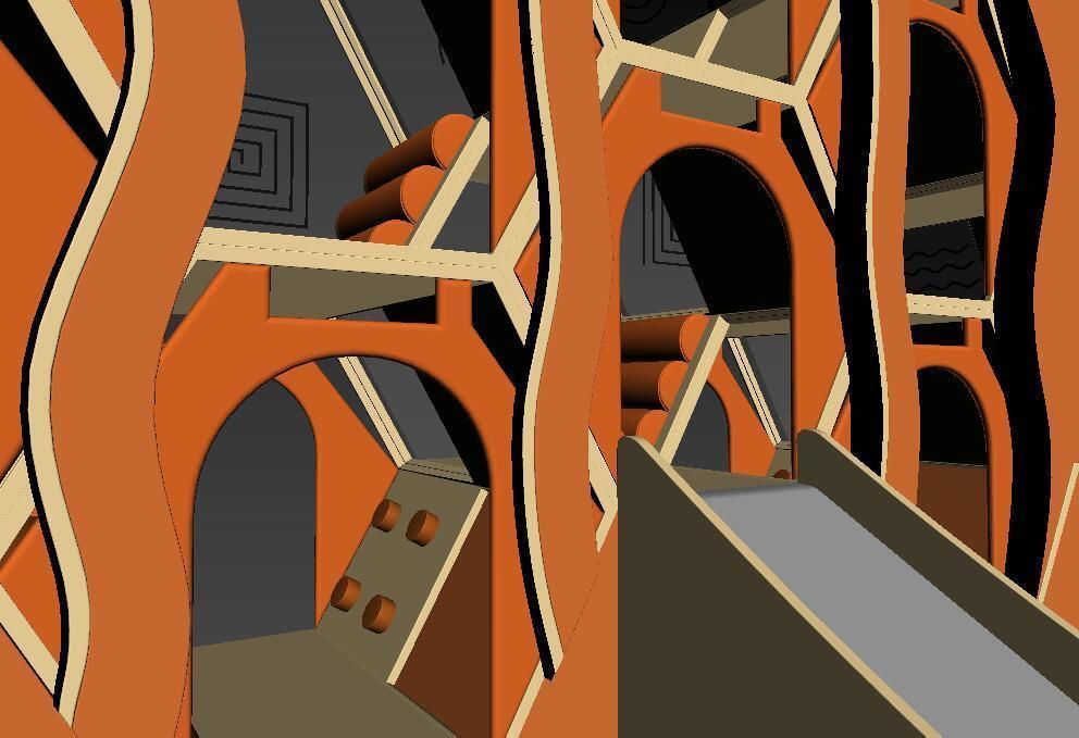 0-3 years old baby Indoor maze play fish playground equipment 3D model ...