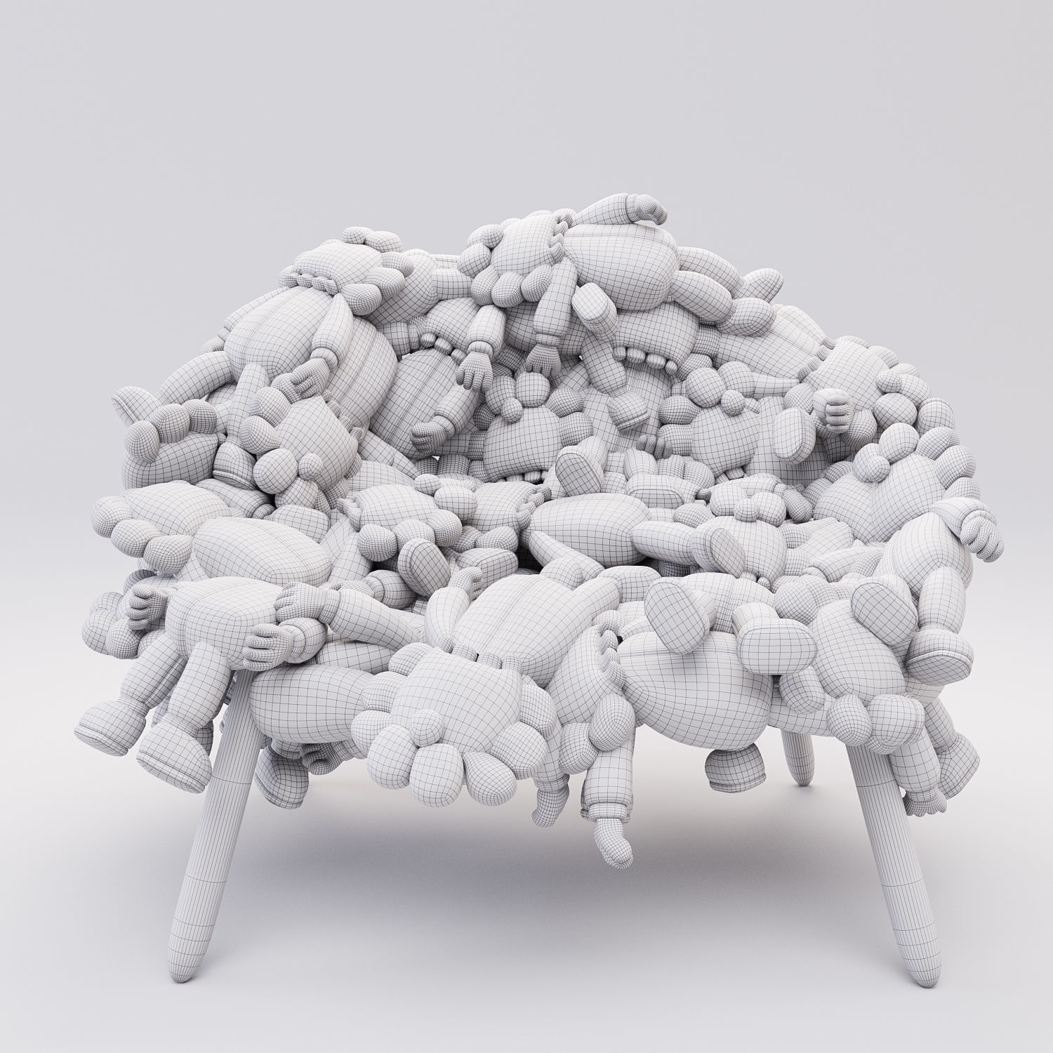 KAWS and Campana chair 3D model | CGTrader