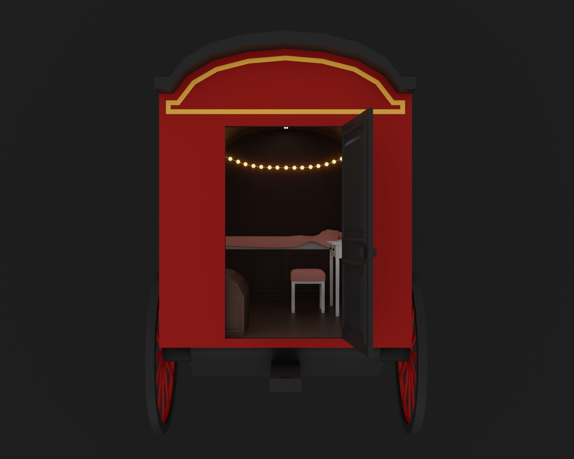 3D model Circus ticket booth VR / AR / low-poly | CGTrader
