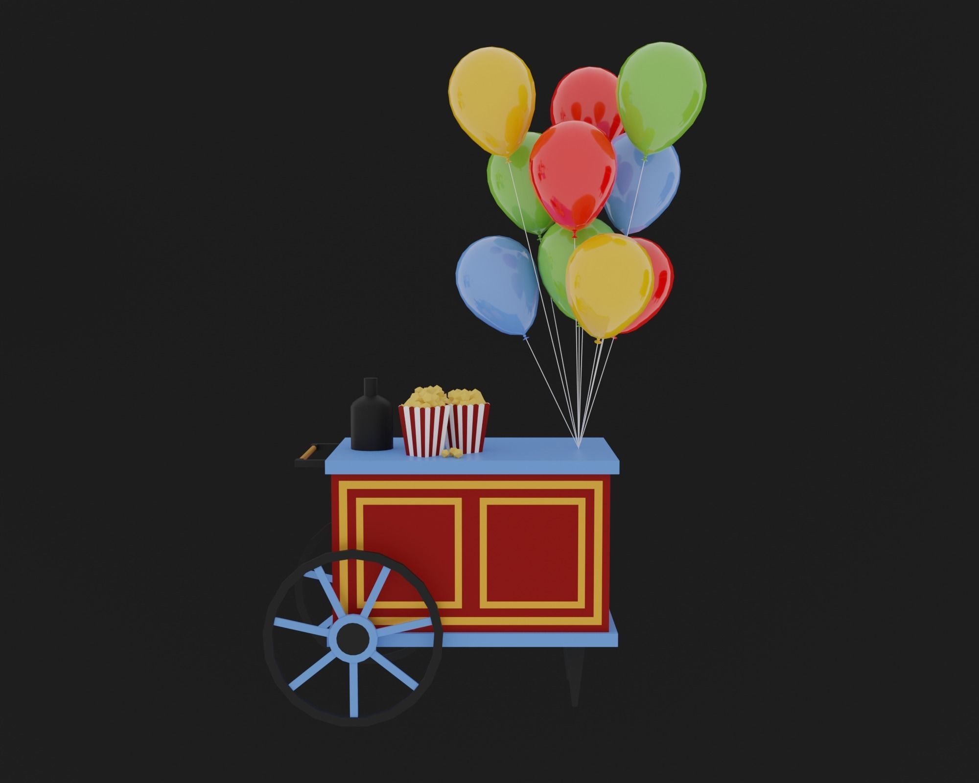 3D model Circus ticket booth VR / AR / low-poly | CGTrader