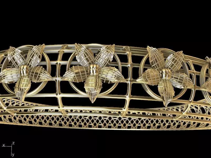Flower jali bracelet stl verified 3D model 3D printable | CGTrader