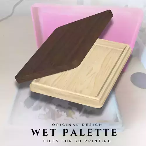 Wet palette free 3D model 3D printable | CGTrader