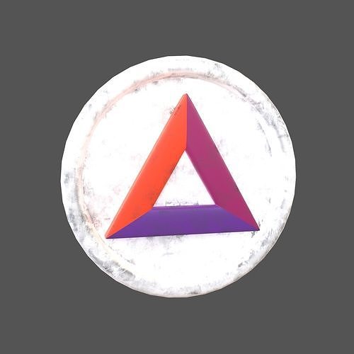 3D model Cartoon Basic Attention Token v1 004 VR / AR / low-poly | CGTrader