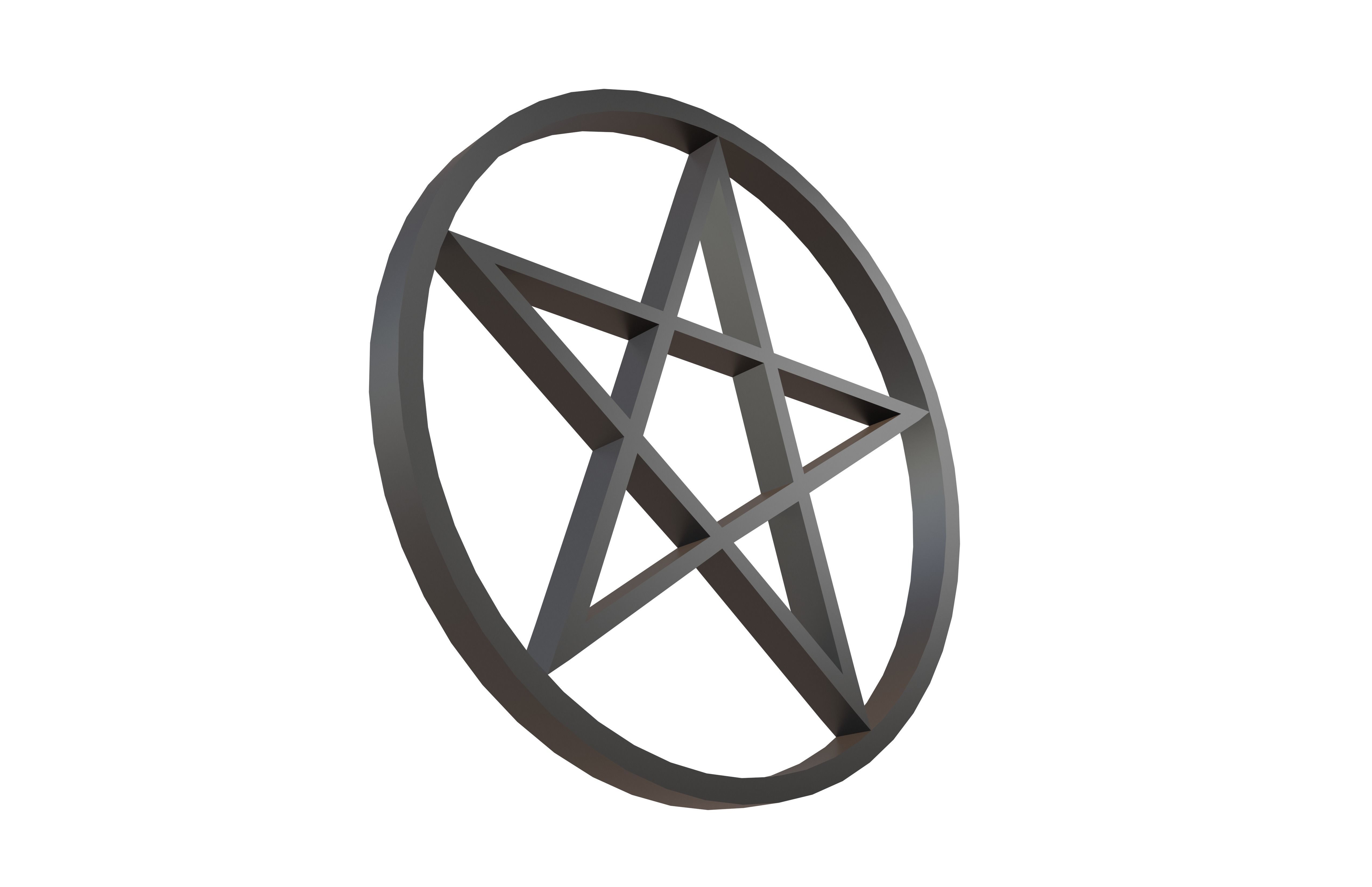 3D model Pentagram Symbol v2 001 VR / AR / low-poly | CGTrader