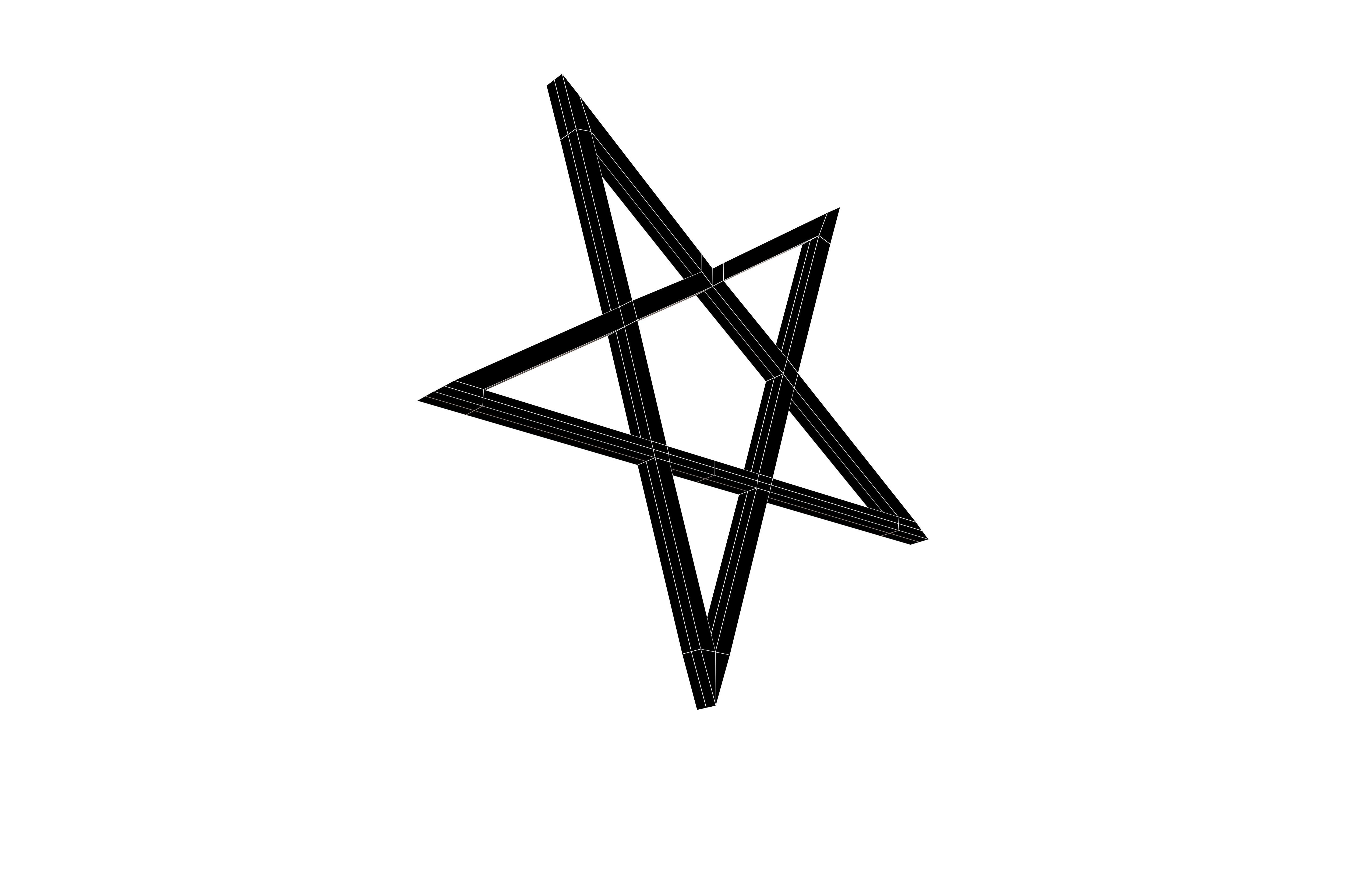 3D model Inverted Pentagram Symbol v1 002 VR / AR / low-poly | CGTrader