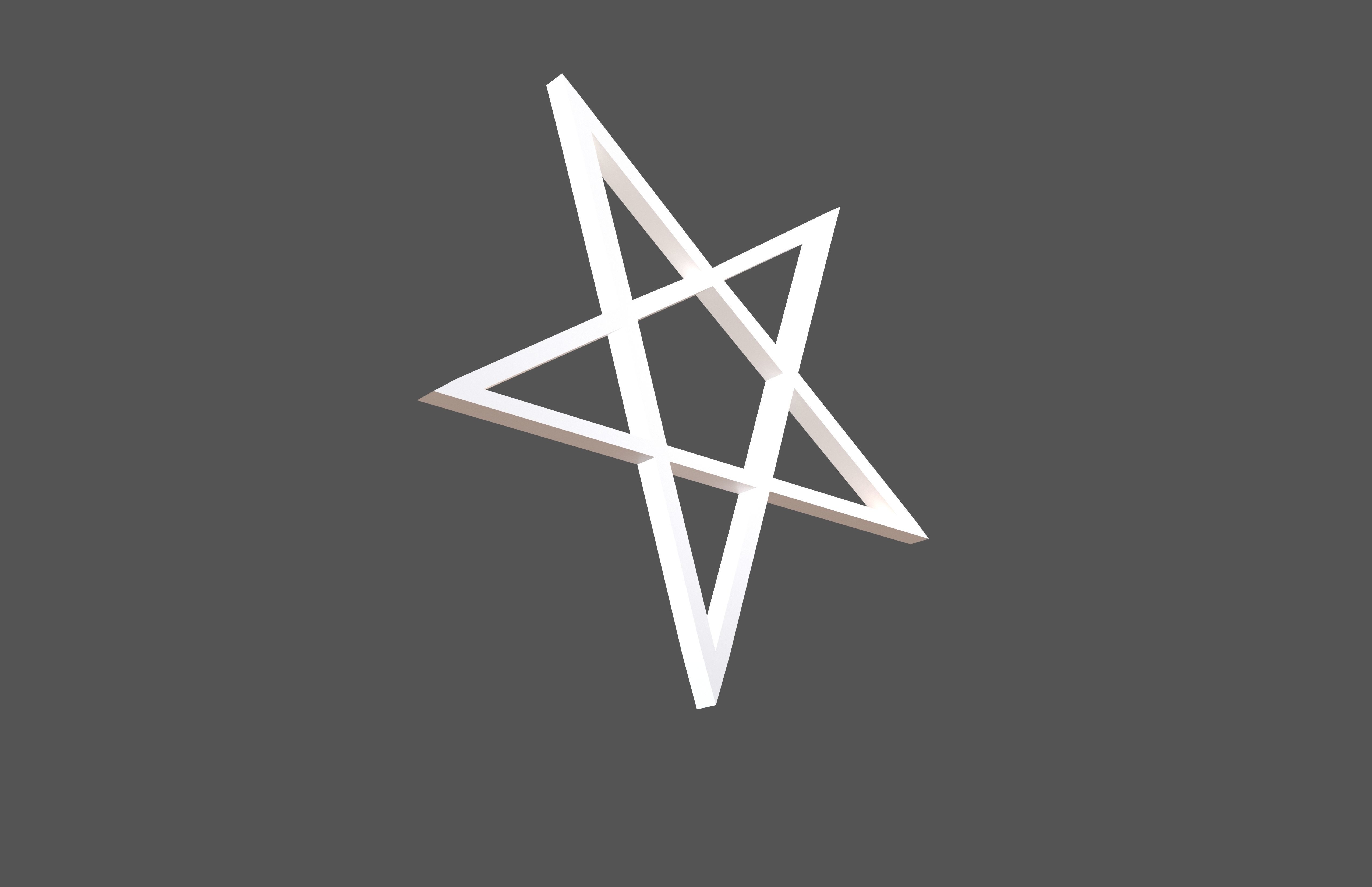 3D model Inverted Pentagram Symbol v1 002 VR / AR / low-poly | CGTrader