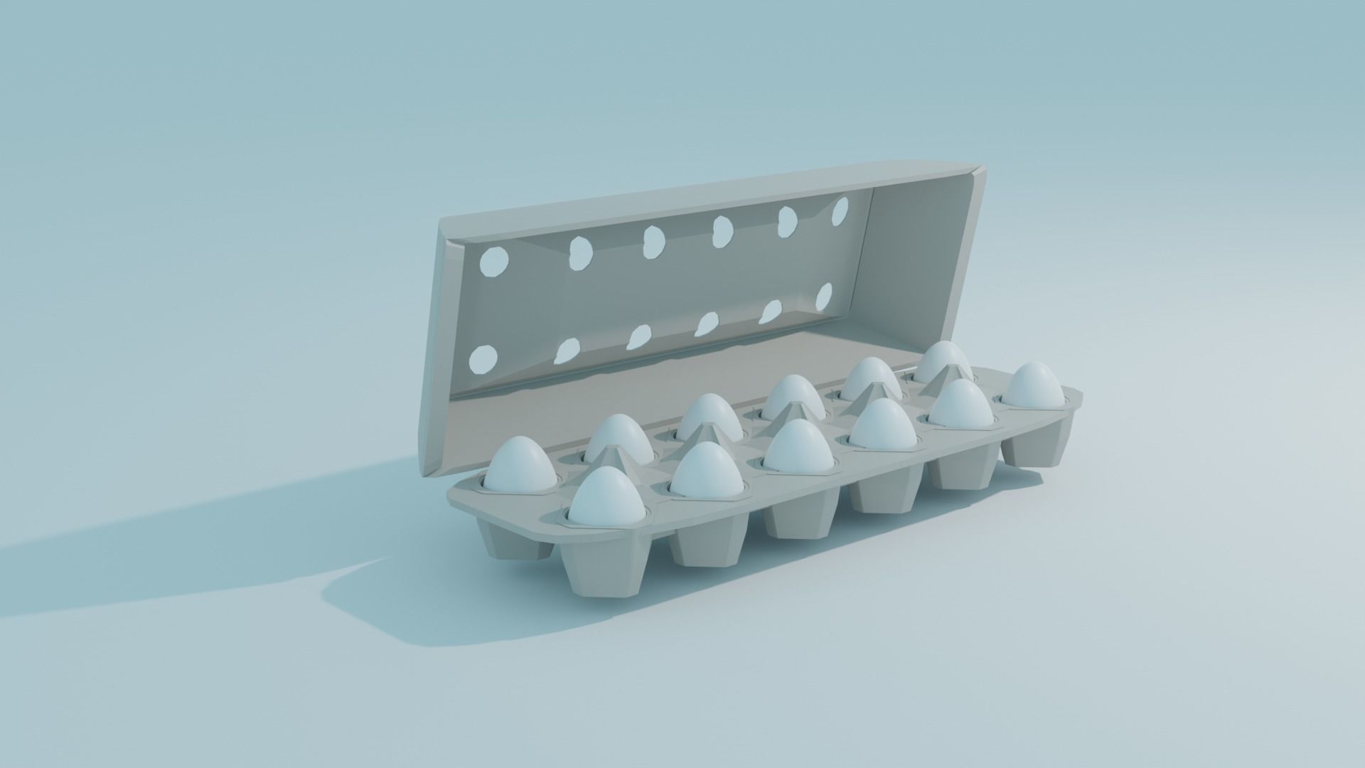egg carton WITH EGGS 3D model | CGTrader