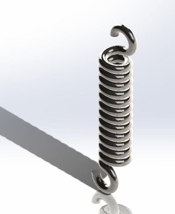 Compression spring free 3D model animated | CGTrader