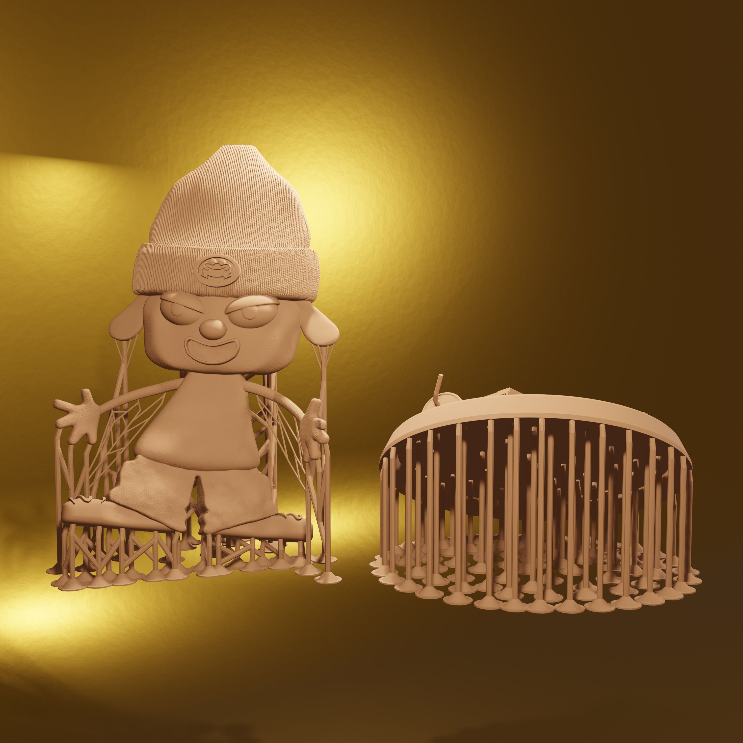 Parappa the Rapper - Figure and Base PRE-SUPPORTED free 3D model 3D ...