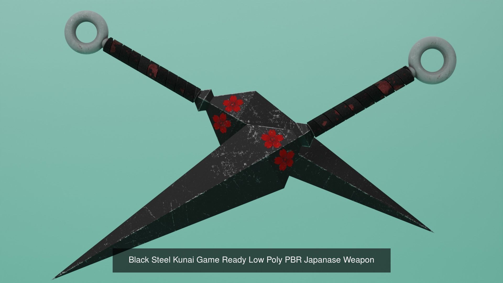 3D Model Collection Triple Kunai Pack Well Textured and Unwrapped PBR ...