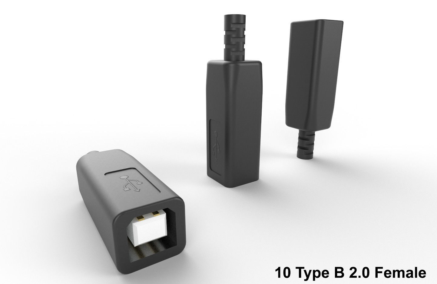 3D model USB M10 Type B 20 Female VR / AR / low-poly | CGTrader