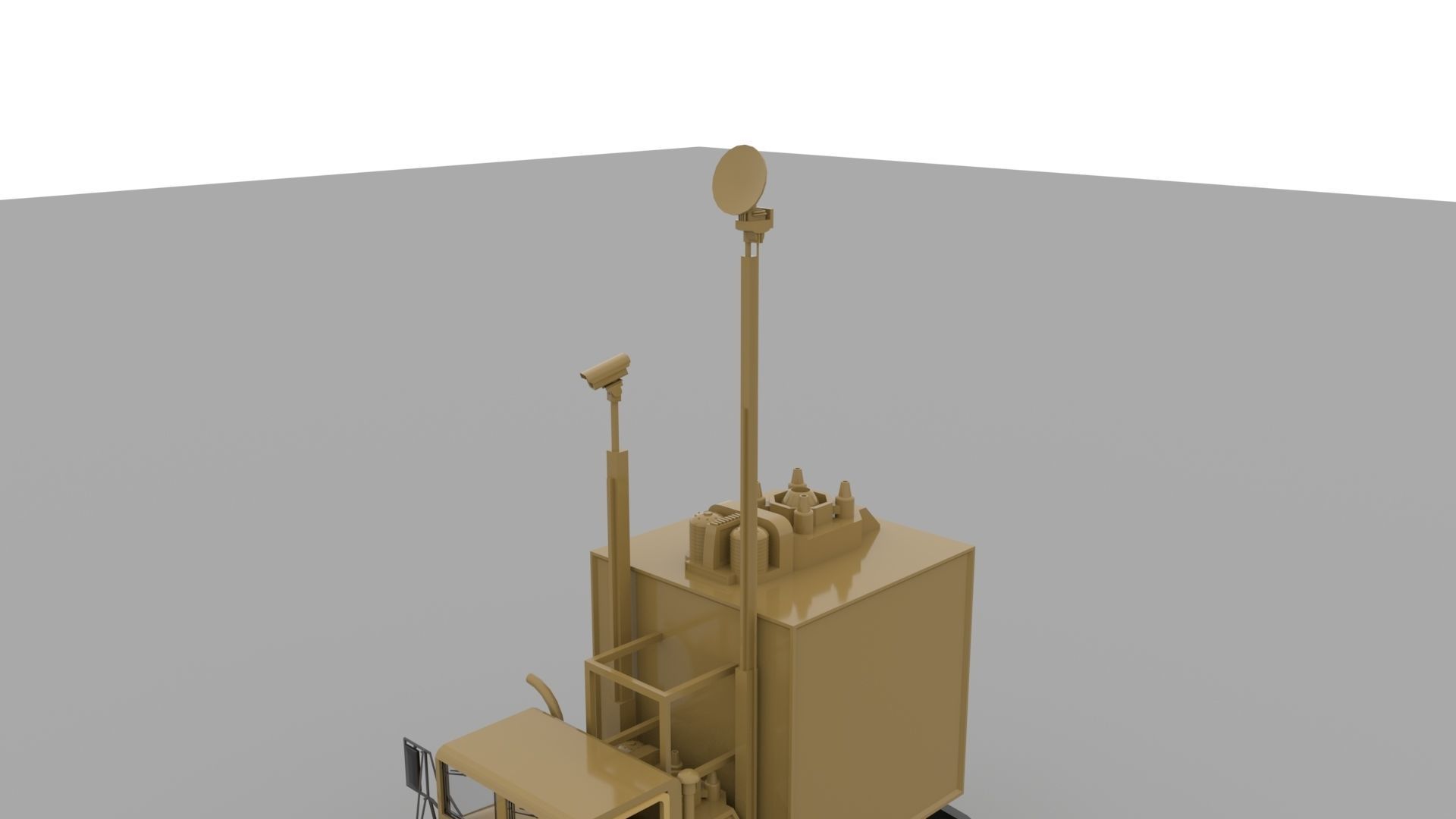Military radar truck 3D model | CGTrader