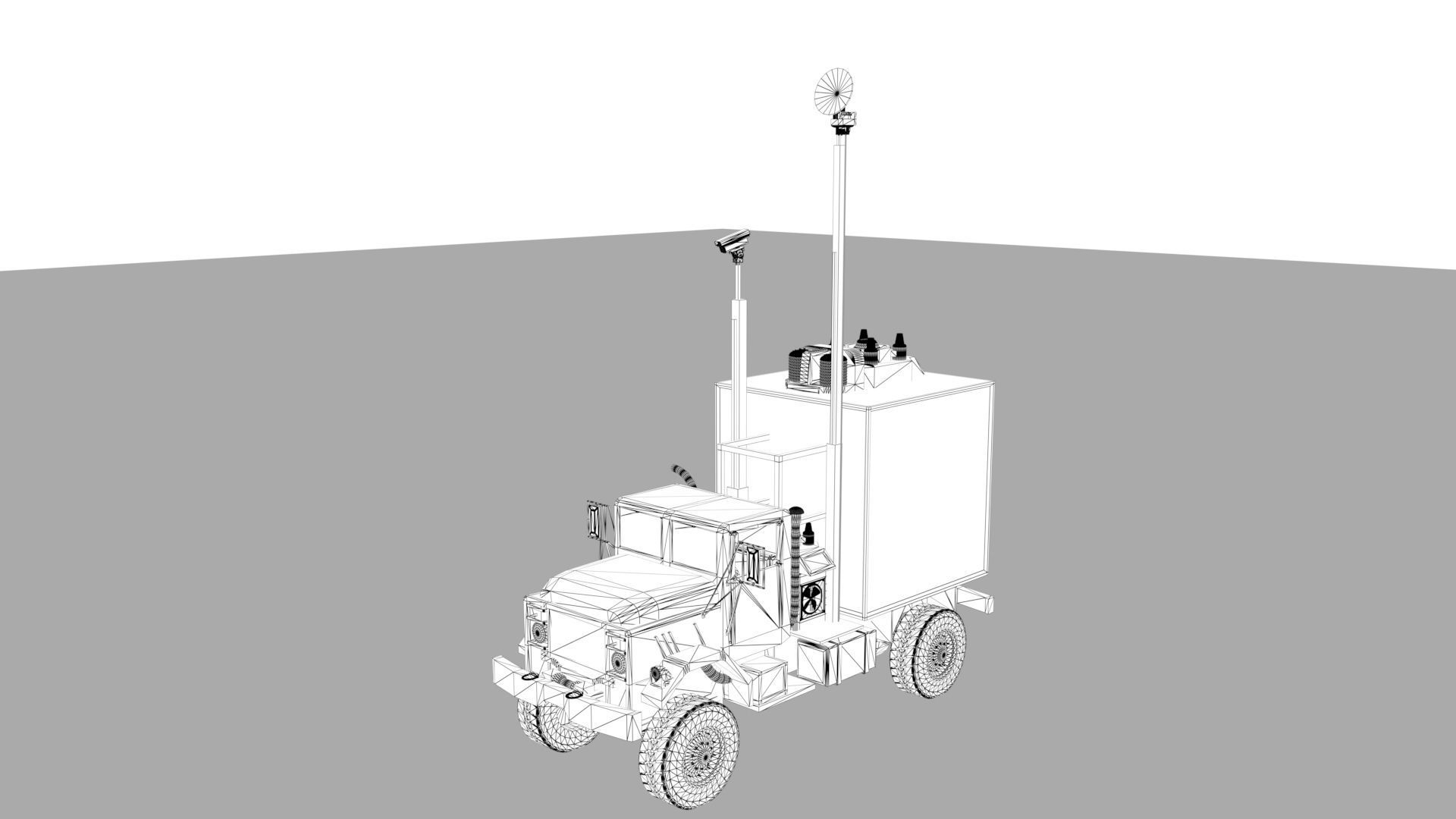 Military radar truck 3D model | CGTrader