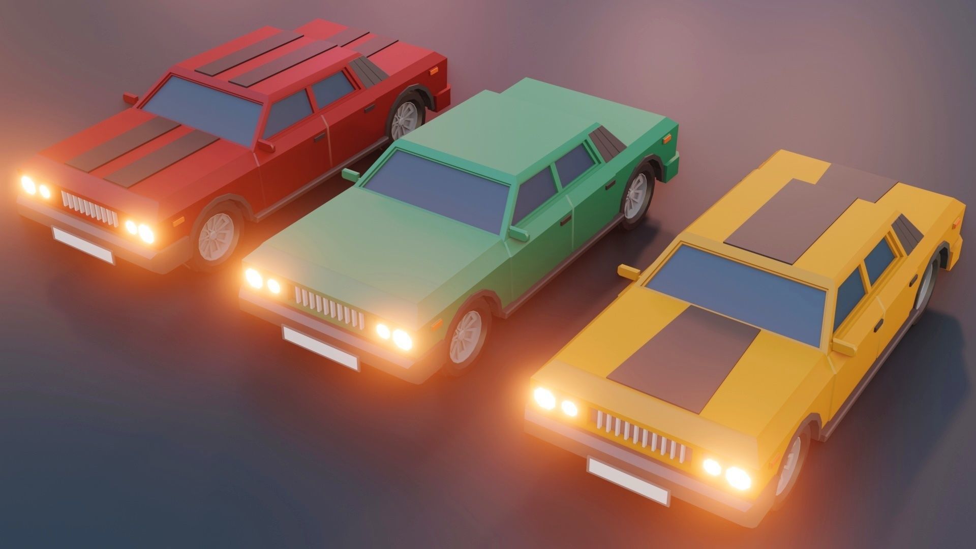 3D model Low Poly Cars Mega Pack Vol 2-10 lowpoly low-poly VR / AR / low-poly | CGTrader